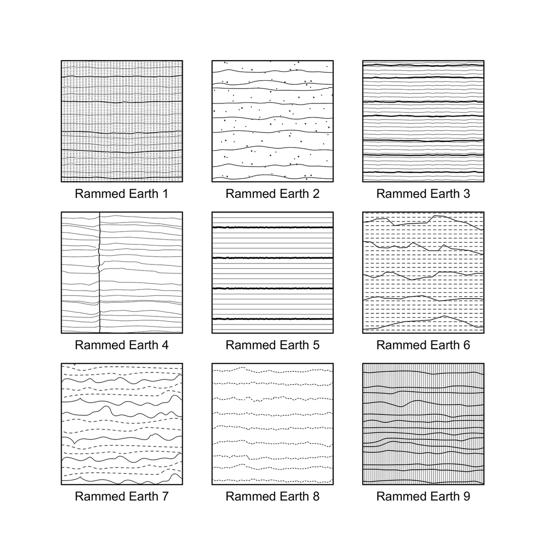 ArchiCAD Vector Fills - Rammed Earth Surface Patterns – Studio Alternativi
