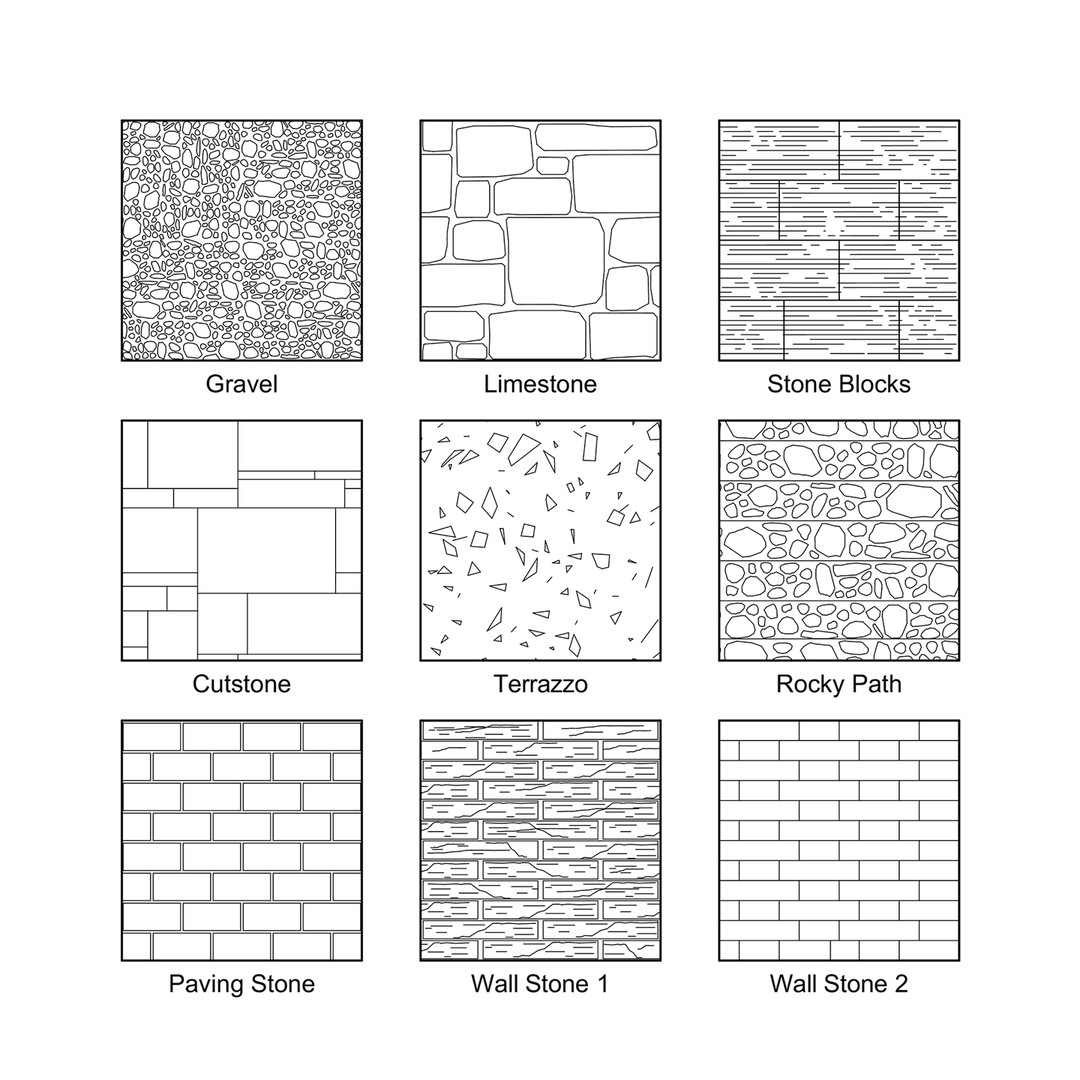 ArchiCAD Vector Fills - Stone Patterns | Studio Alternativi