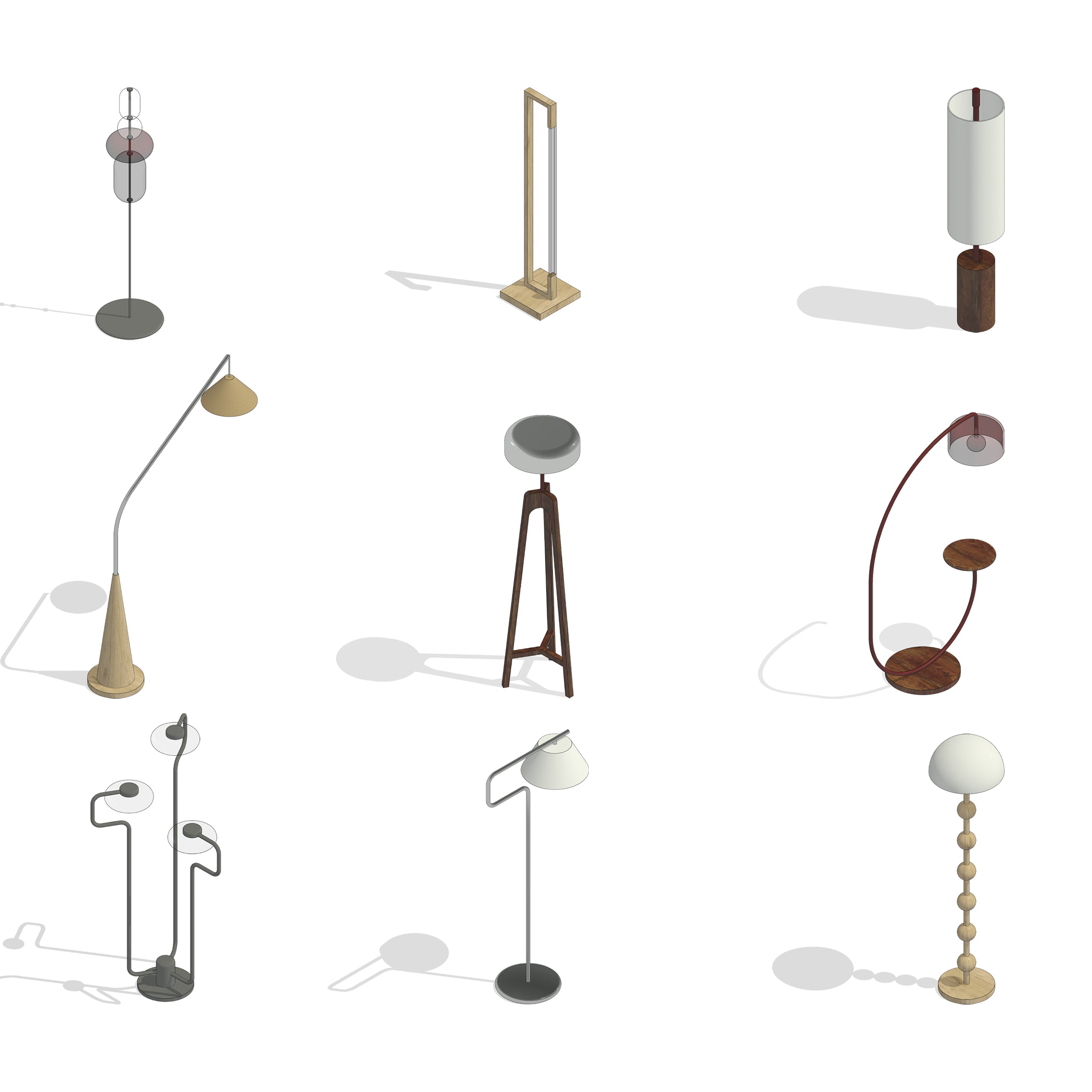 Revit Family - Floor Lamps – Studio Alternativi