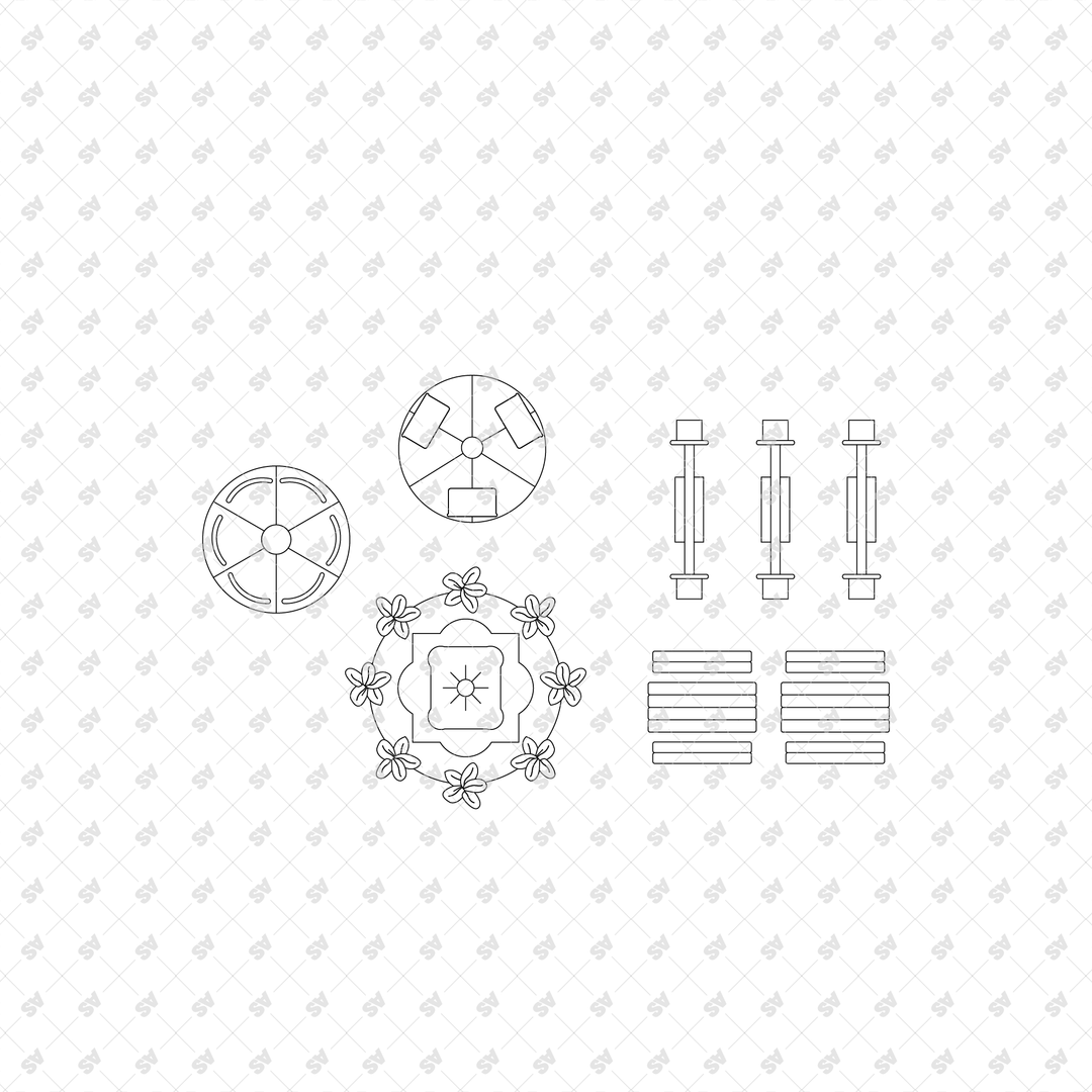 CAD, Vector, PNG Kids Playground Layouts in Top View – Studio Alternativi