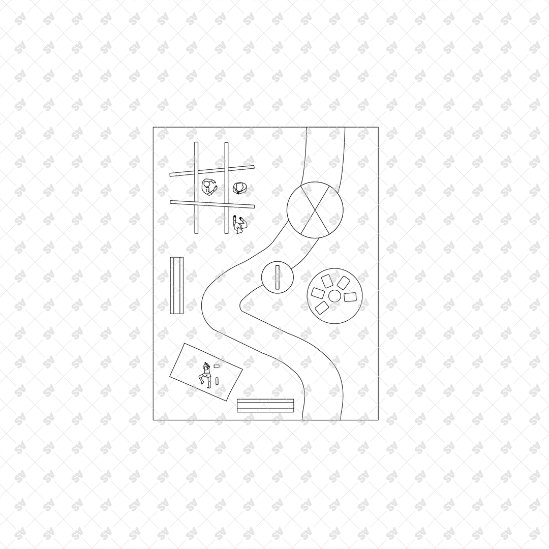 CAD, Vector, PNG Kids Playground Layouts in Top View – Studio Alternativi