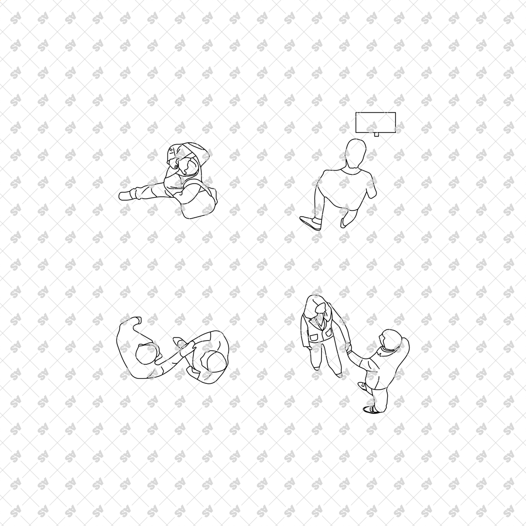 CAD, Vector Characters in Top View Multi-Pack – Studio Alternativi