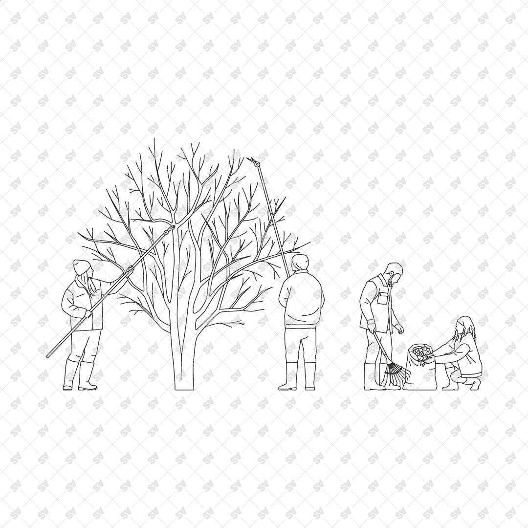 CAD and Vector Line Drawing Gardening Set – Studio Alternativi