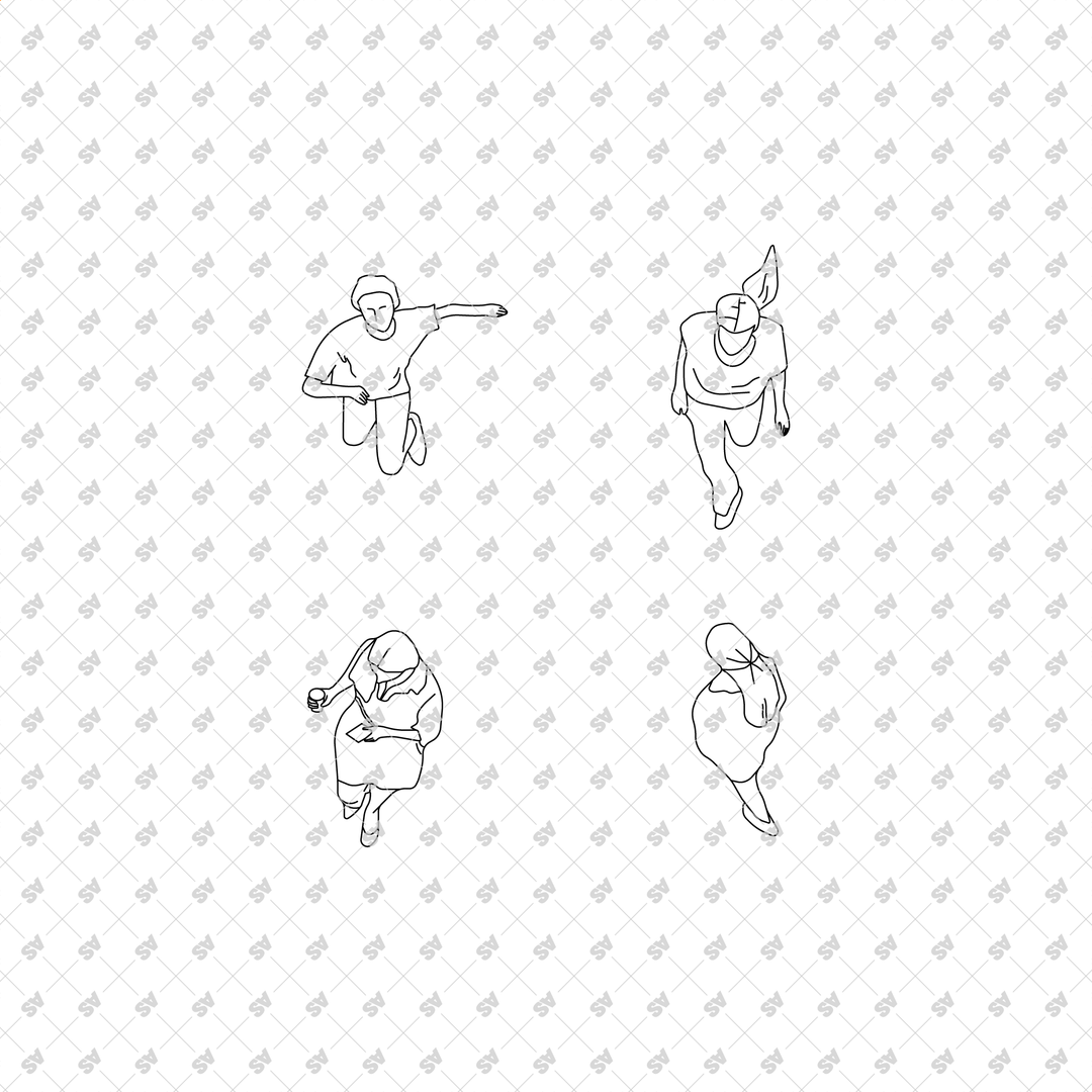 CAD, Vector Characters in Top View Multi-Pack – Studio Alternativi