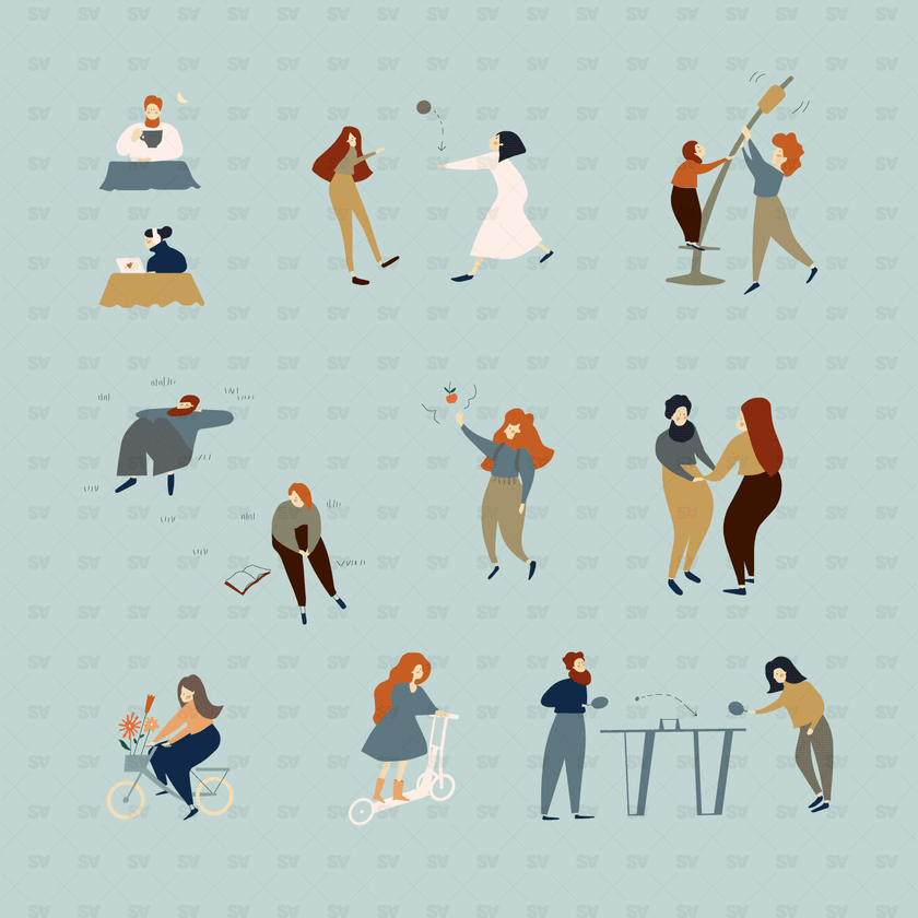 CAD Vector Chill Out People Illustrations – Studio Alternativi