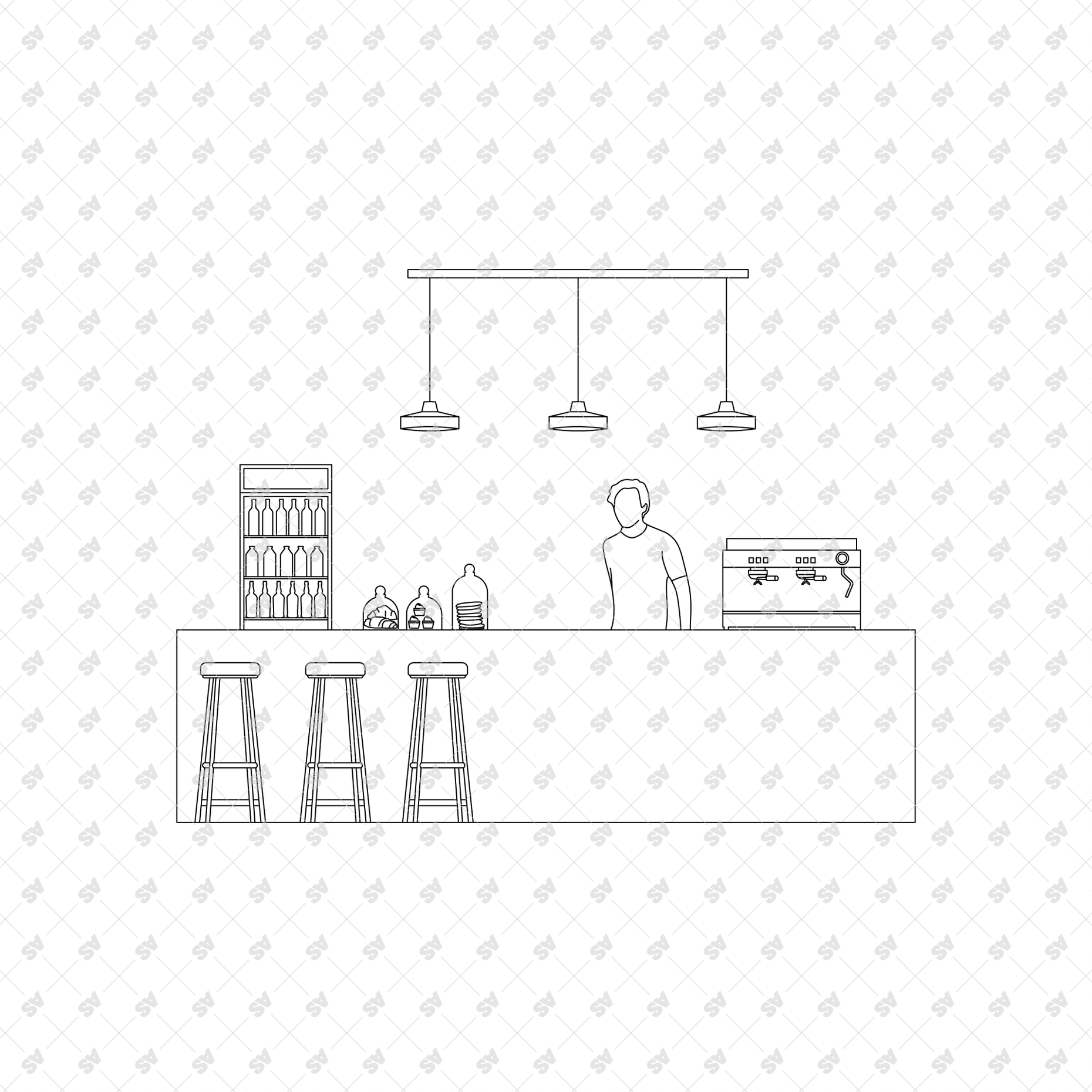 CAD, Vector Italian Food Store, Trattoria and Market – Studio Alternativi