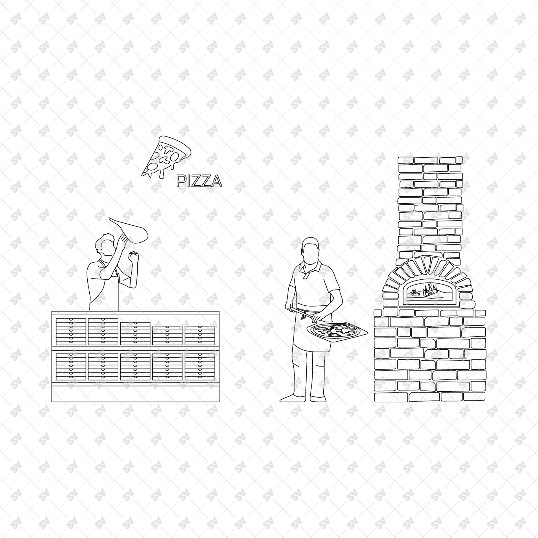 CAD, Vector Italian Food Store, Trattoria and Market – Studio Alternativi