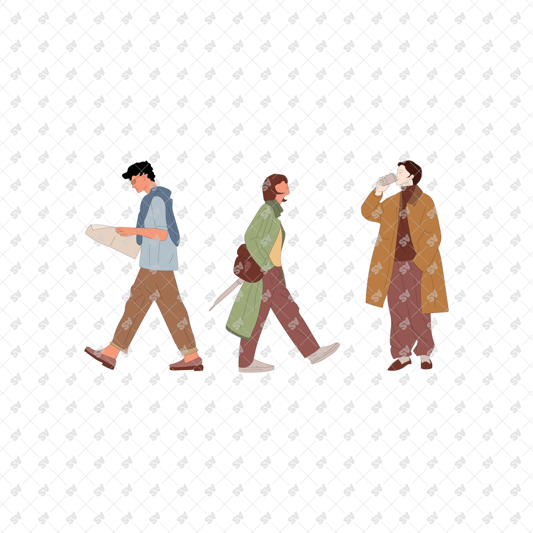 Vector PNG Urban Characters in Color | AI PNG Download | Studio Alternativi