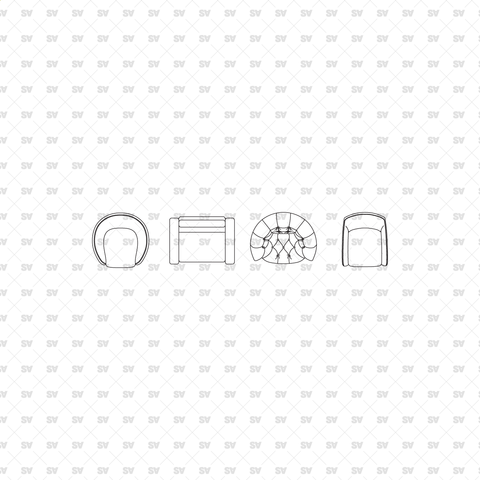 CAD, Vector, PNG Furniture in Top View | Studio Alternativi