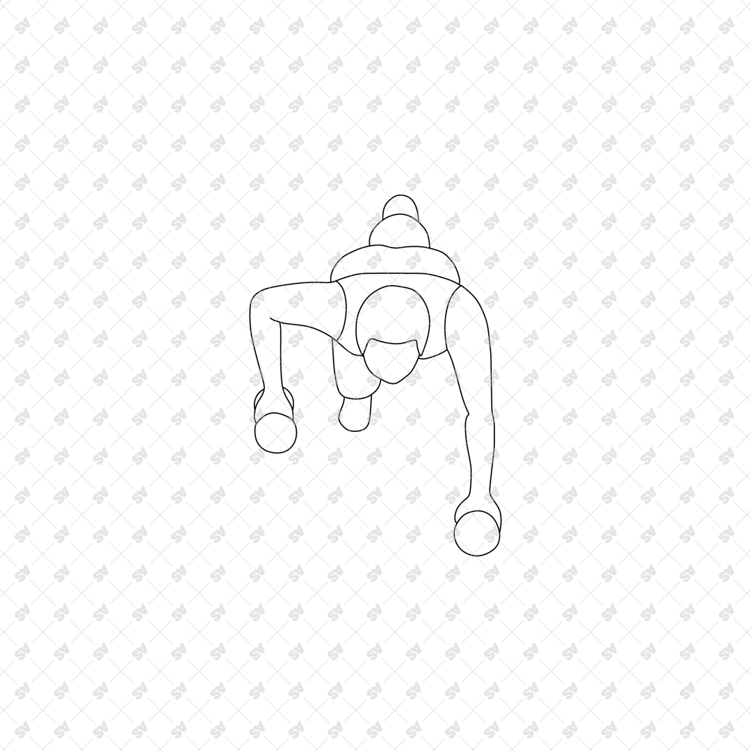 CAD, Vector, PNG Gym Workout Characters in Top View – Studio Alternativi
