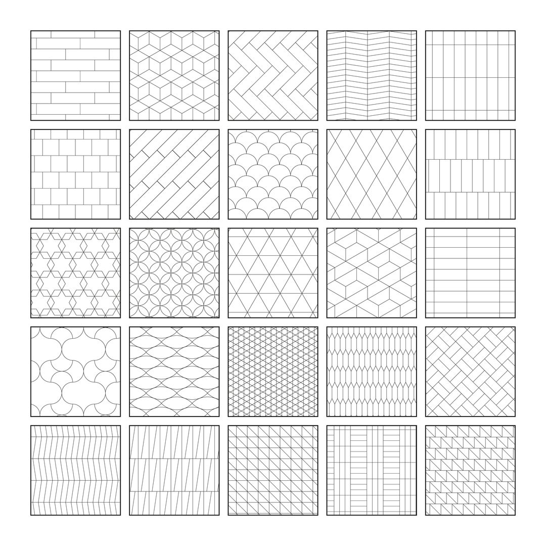 Architectural Materials | Patterns | Pattern Library of Varied Tiles ...