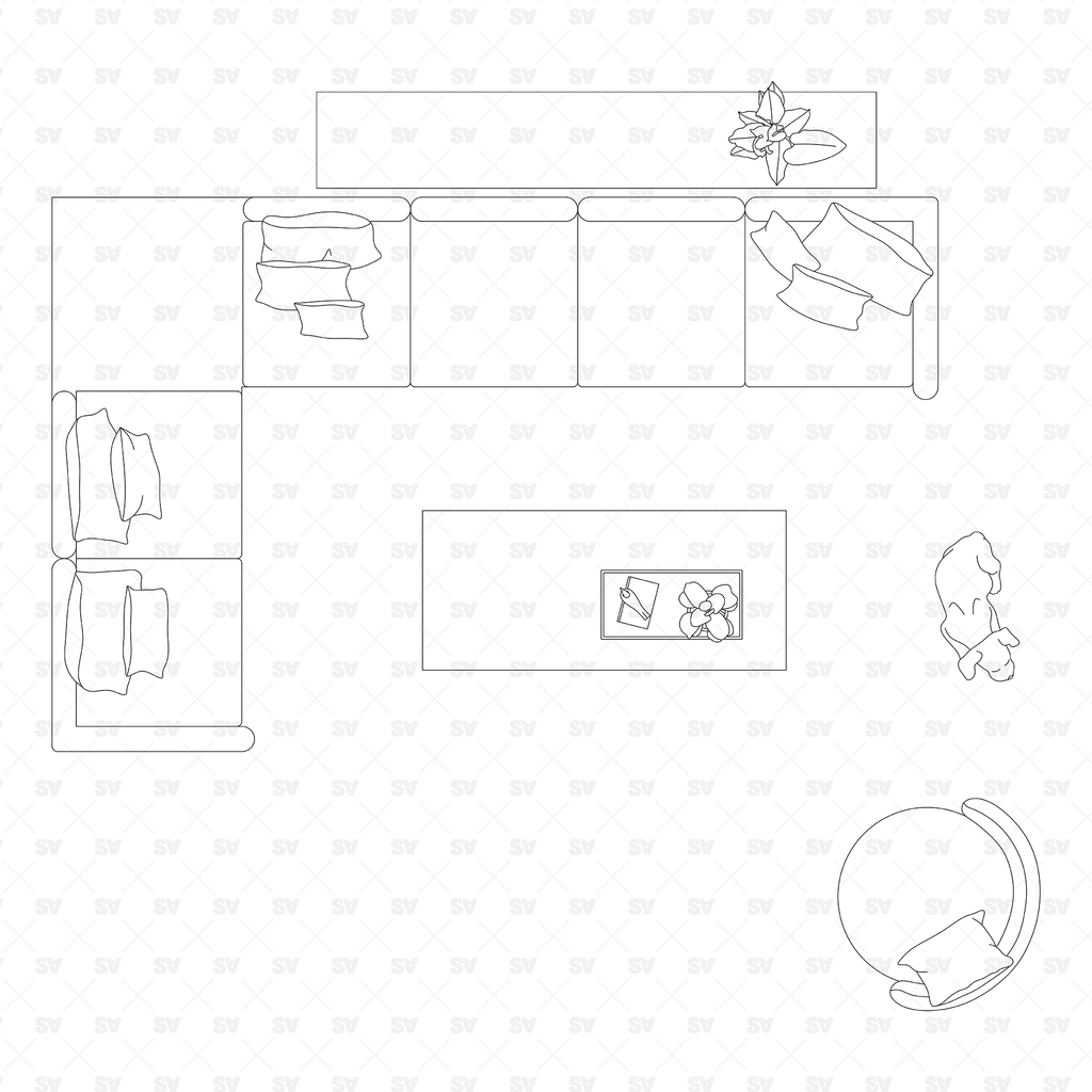 Lounge Furniture and Sofas in Top View | Studio Alternativi