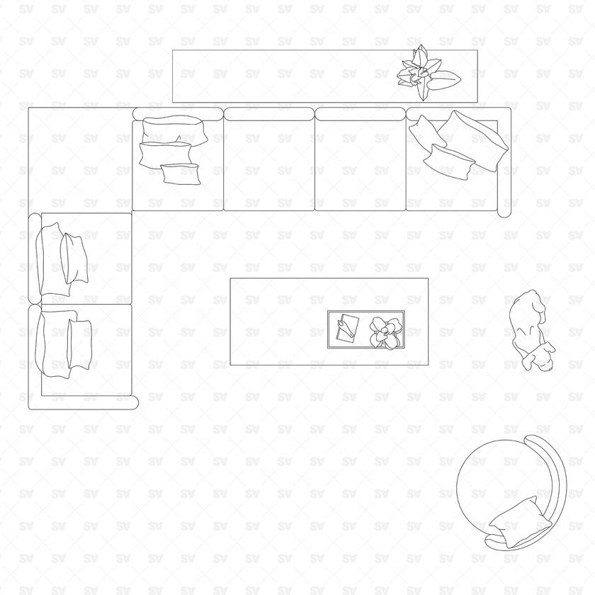 Lounge Furniture and Sofas in Top View | Studio Alternativi