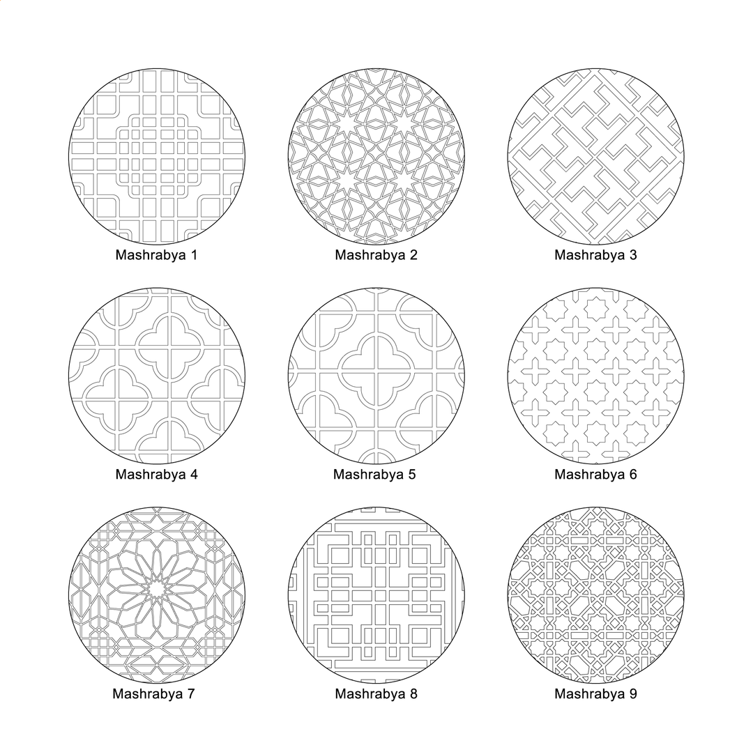 Pattern Library - Mashrabiya Screens/Lattice Screen Patterns – Studio ...