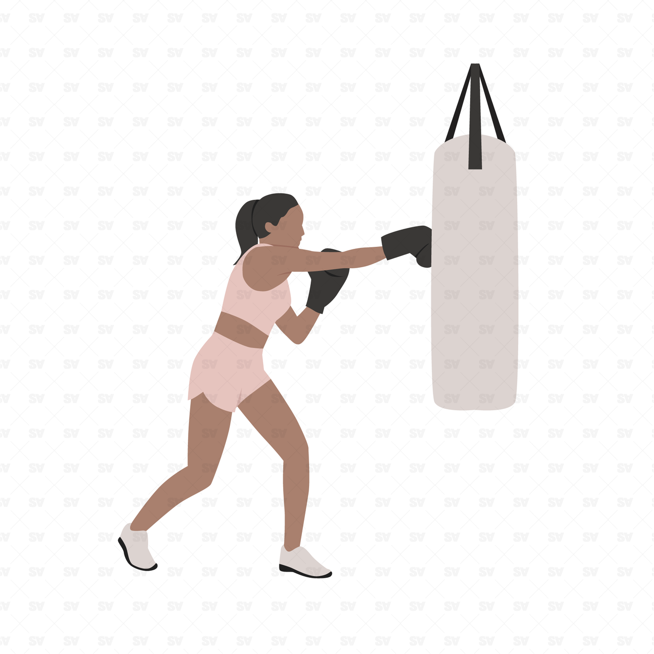 Vector, PNG People Doing Sports Set in Front and Side View – Studio ...