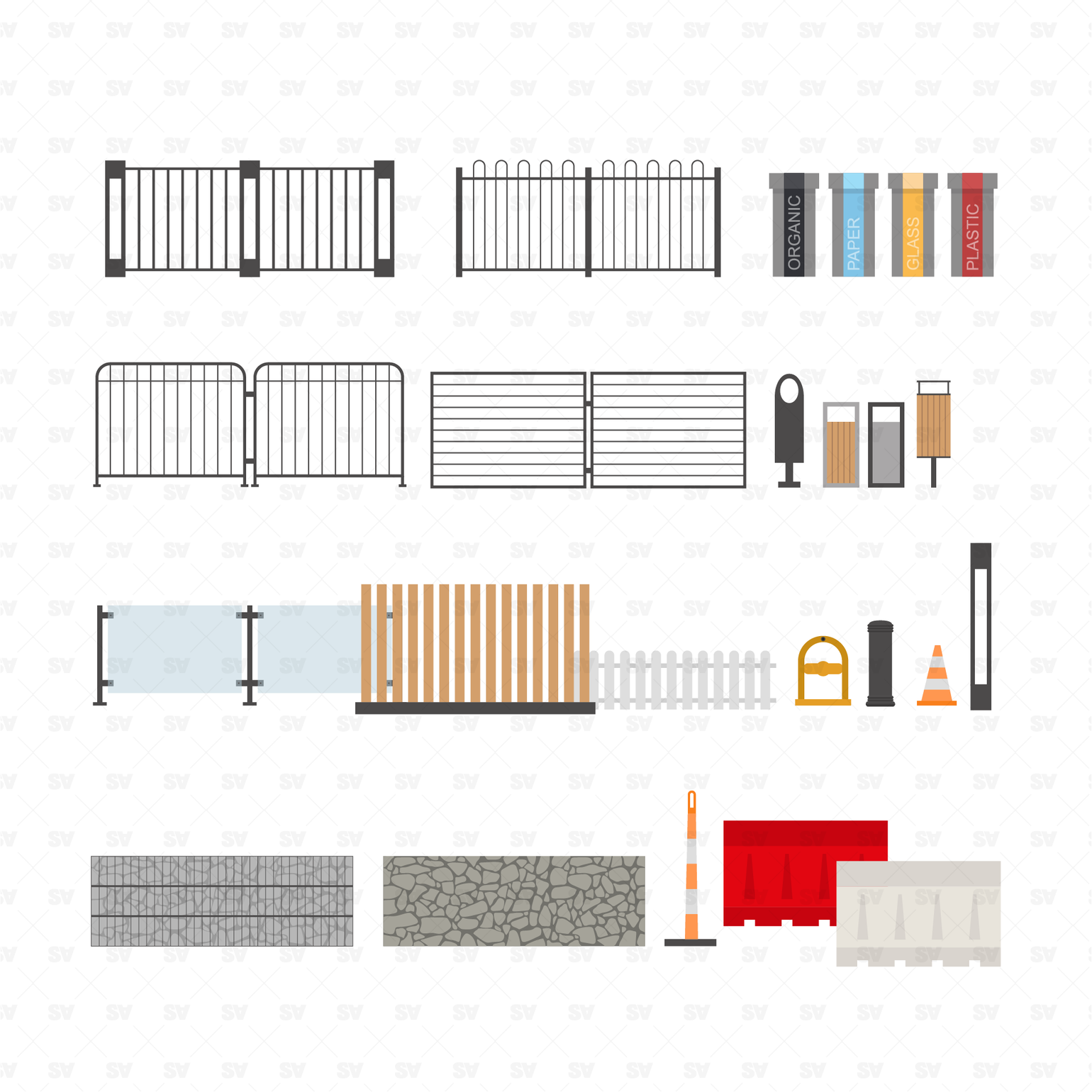 Vector, PNG Urban Design Front and Side View Set – Studio Alternativi