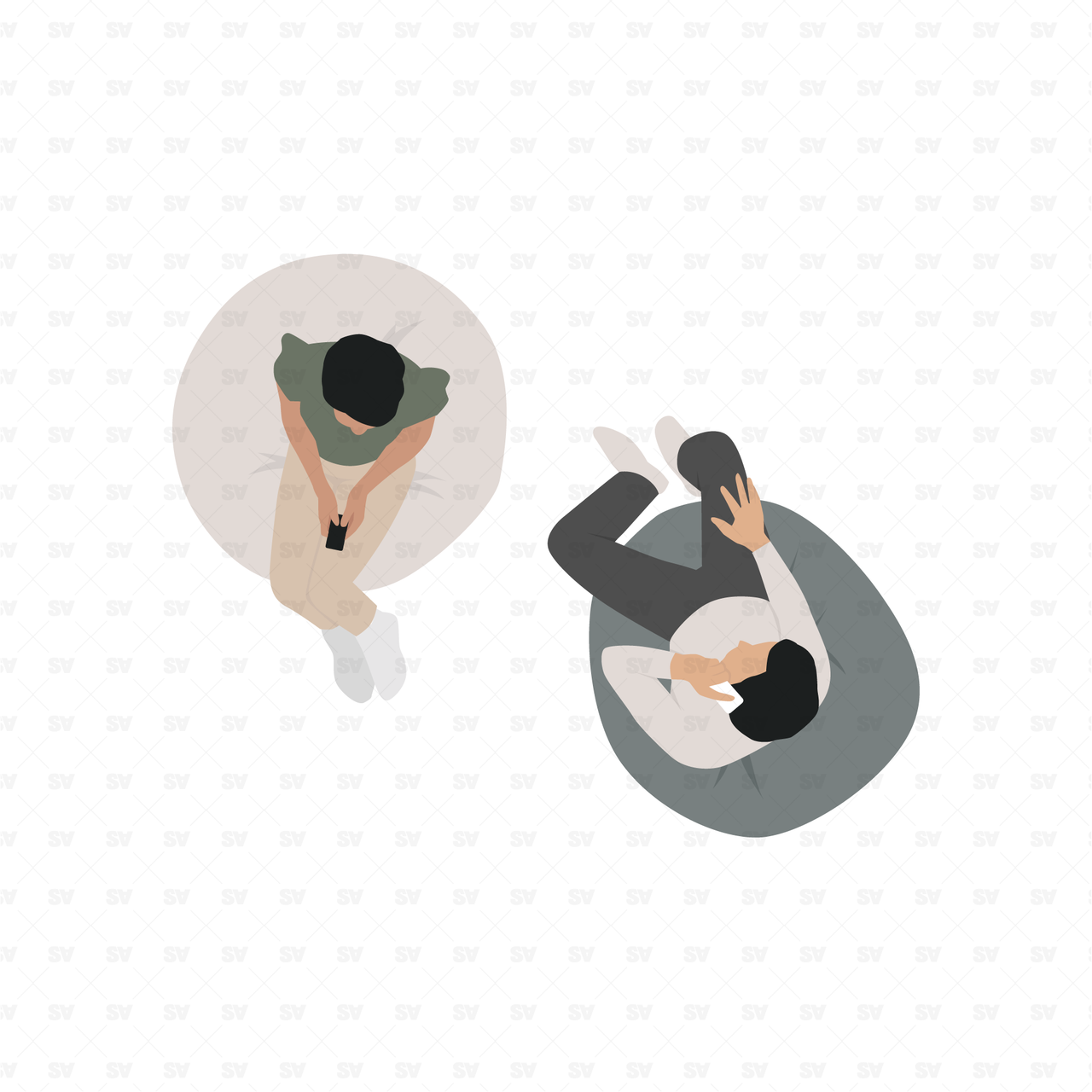 Vector, PNG People in Top View Set – Studio Alternativi