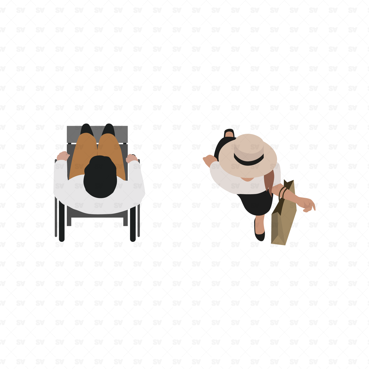 Vector, PNG People in Top View Set – Studio Alternativi