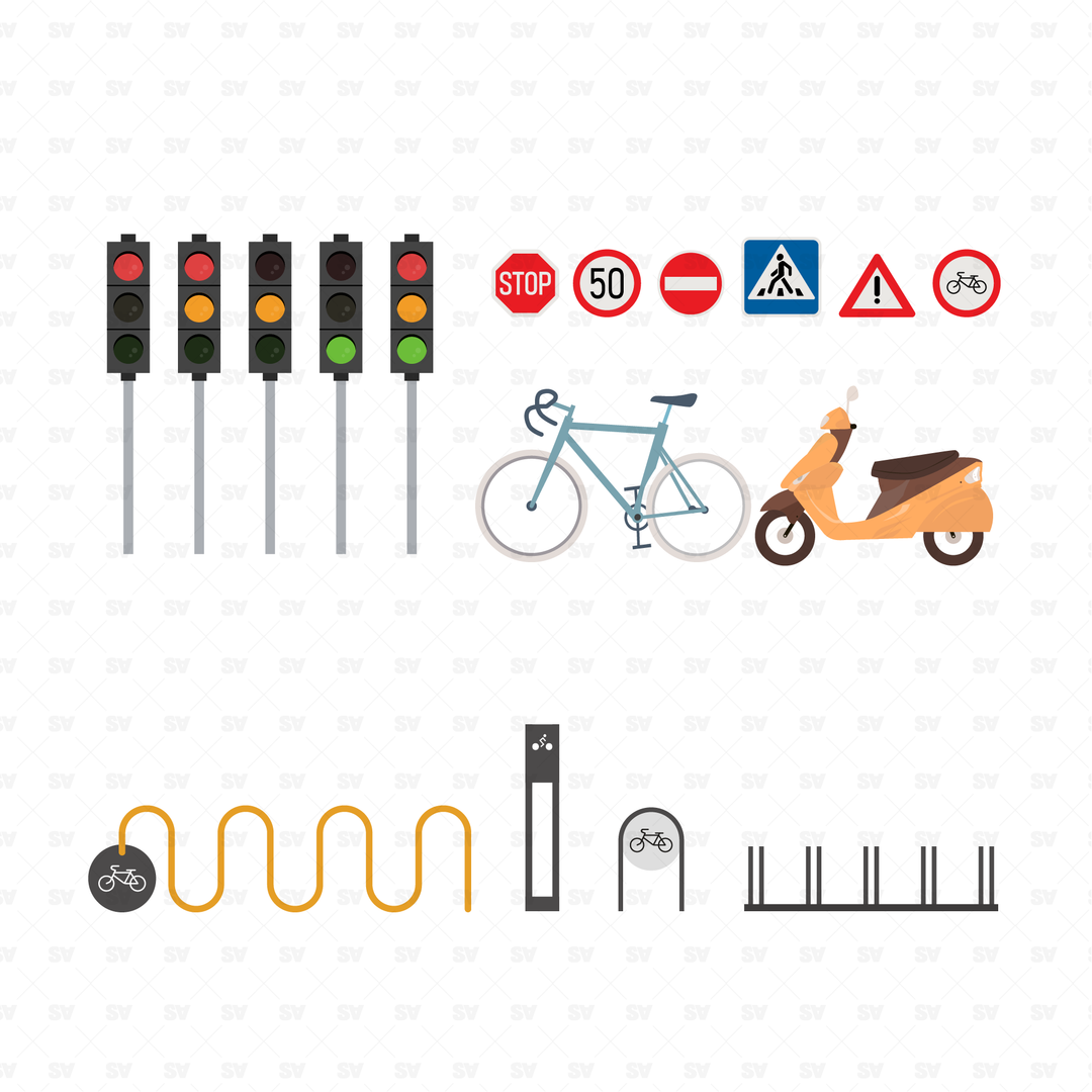 Vector, PNG Urban Design Front and Side View Set – Studio Alternativi