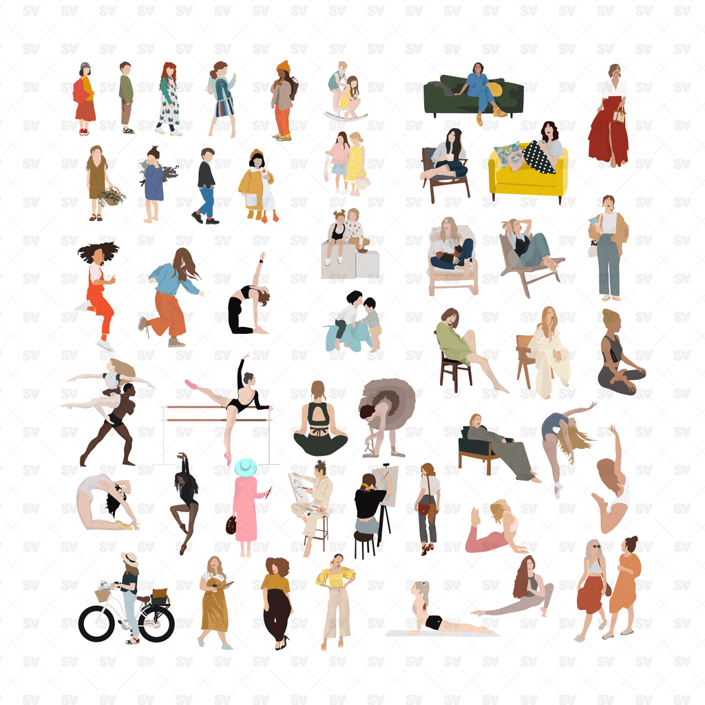 Vector, PNG Active People (47 characters) – Studio Alternativi