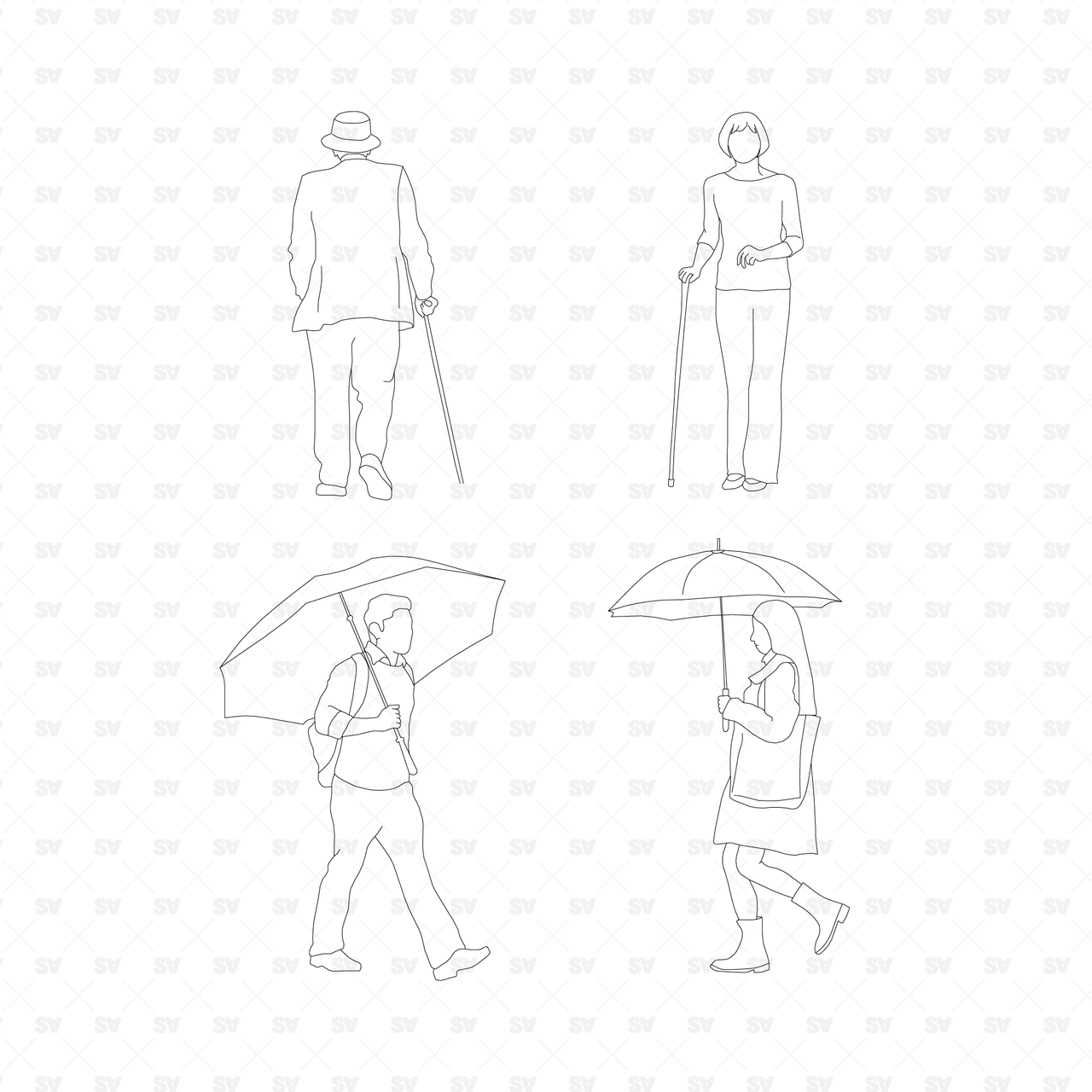 People Walking | CAD and Vector | Architecture | Studio Alternativi