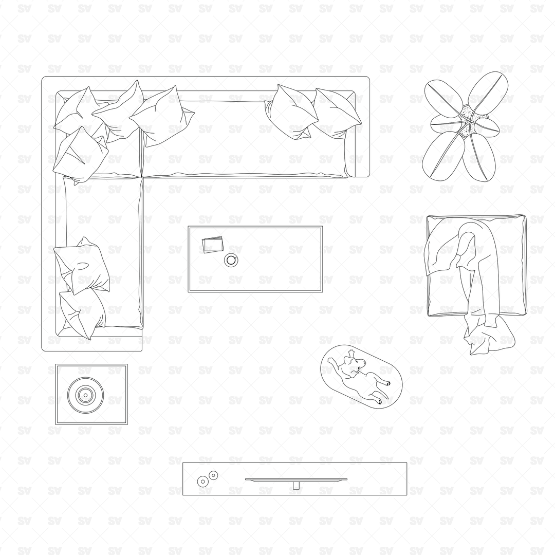 Home Interior Furniture in Top View | Studio Alternativi