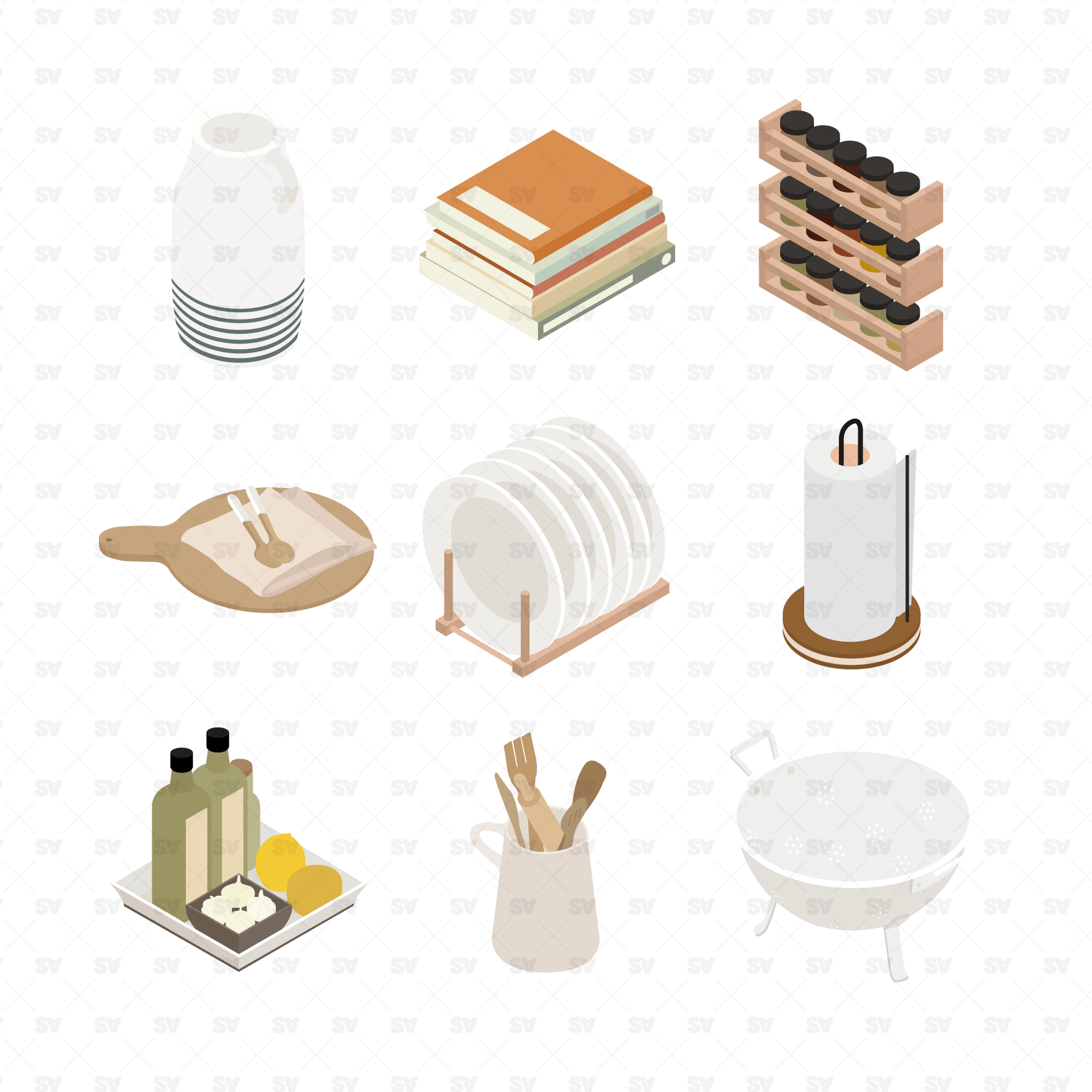 Isometric Kitchen Mega Pack - 100 Vectors – Studio Alternativi