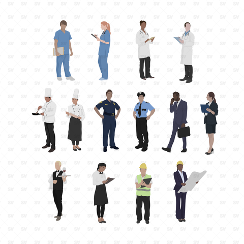 Vector People - Professions | AI PNG Download | Studio Alternativi