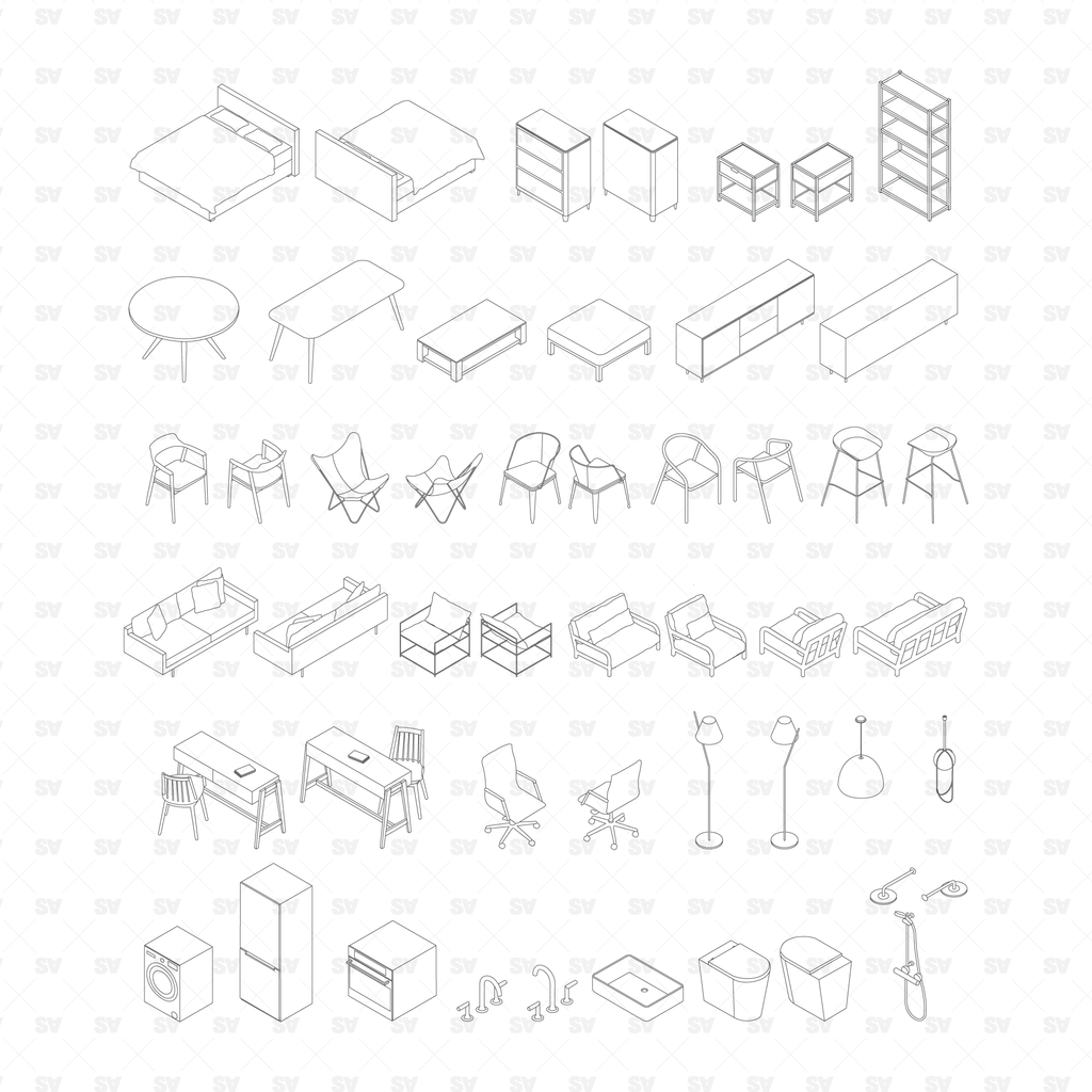 Isometric Furniture