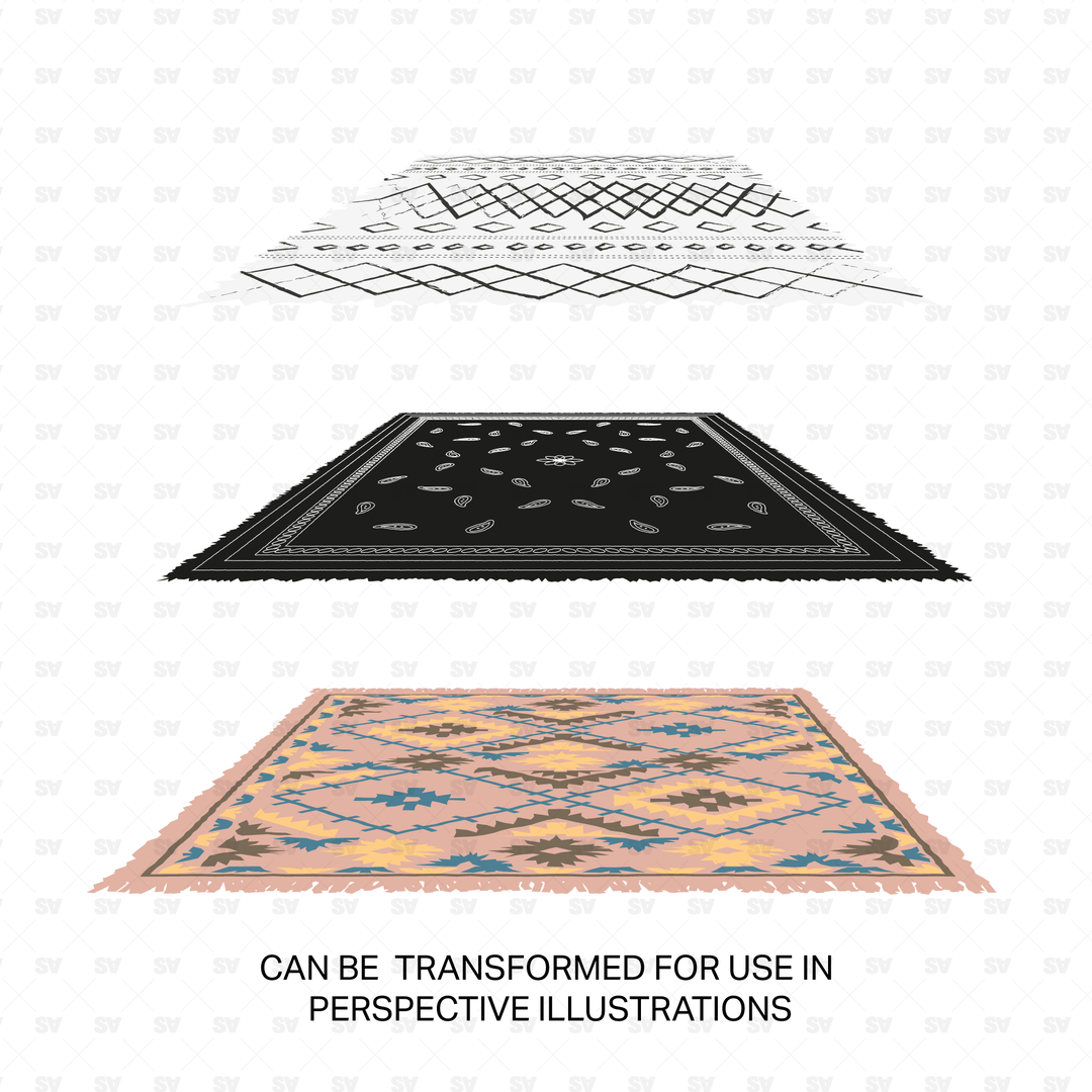 Vector Colorful Rugs | AI PNG | Studio Alternativi