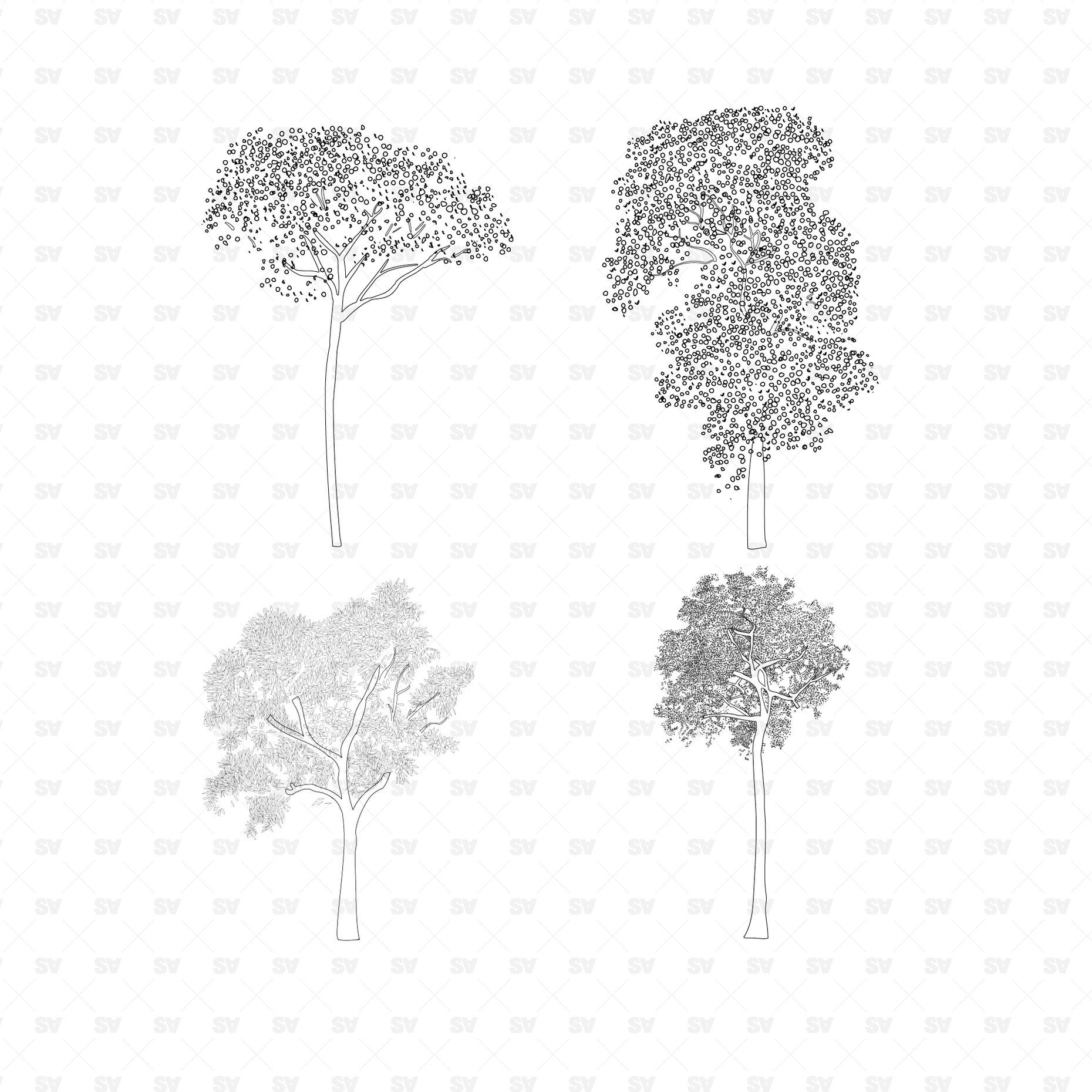 Tropical Trees: 20 Vector Figures Pack – Studio Alternativi