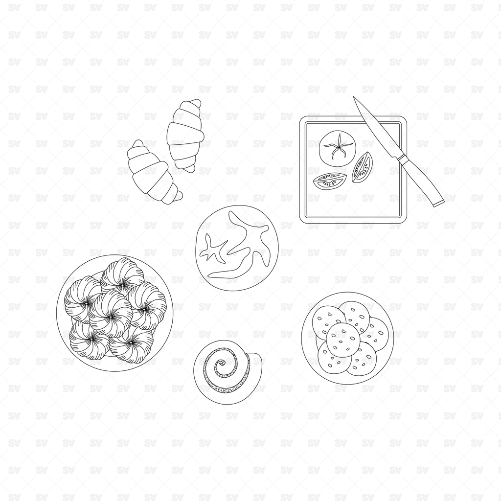 CAD & Vector kitchen Utensils and Food | Architecture Blocks | Studio ...