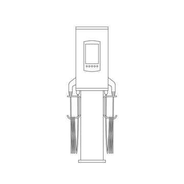 CAD & Vector Electric Car Vehicle Charging Stations Set | Studio ...
