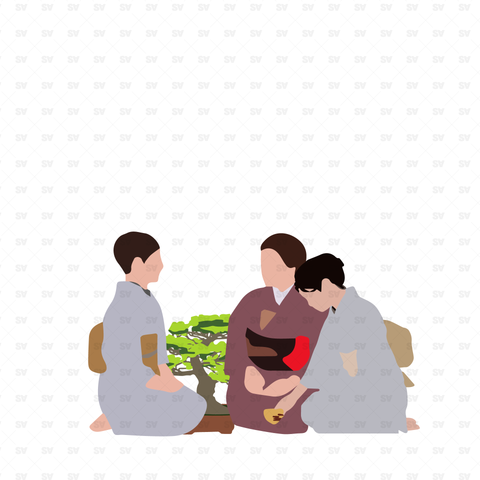 Flat Vector Japanese People | AI PNG Download | Studio Alternativi