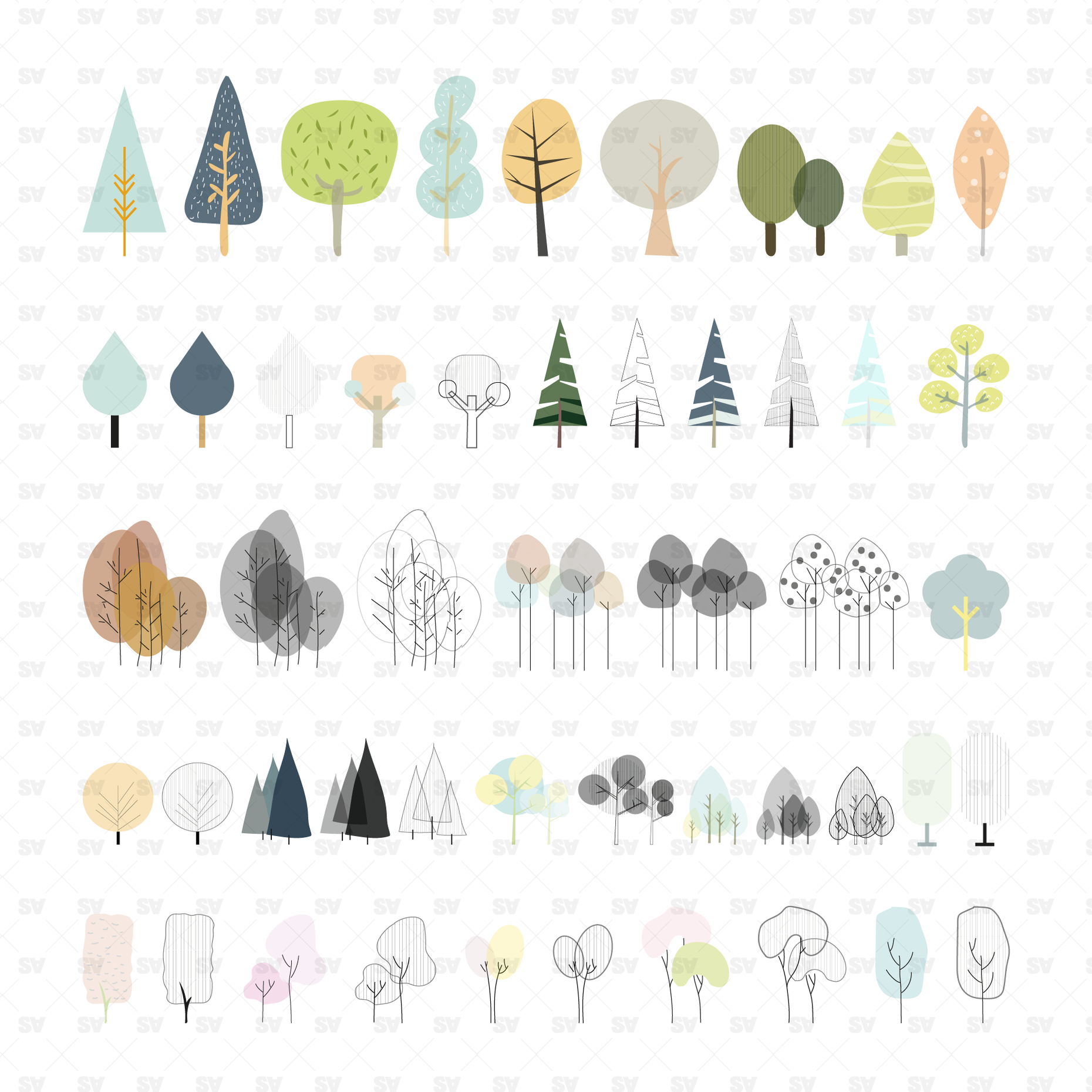 Concept Trees: 49 Illustrated Designs – Studio Alternativi