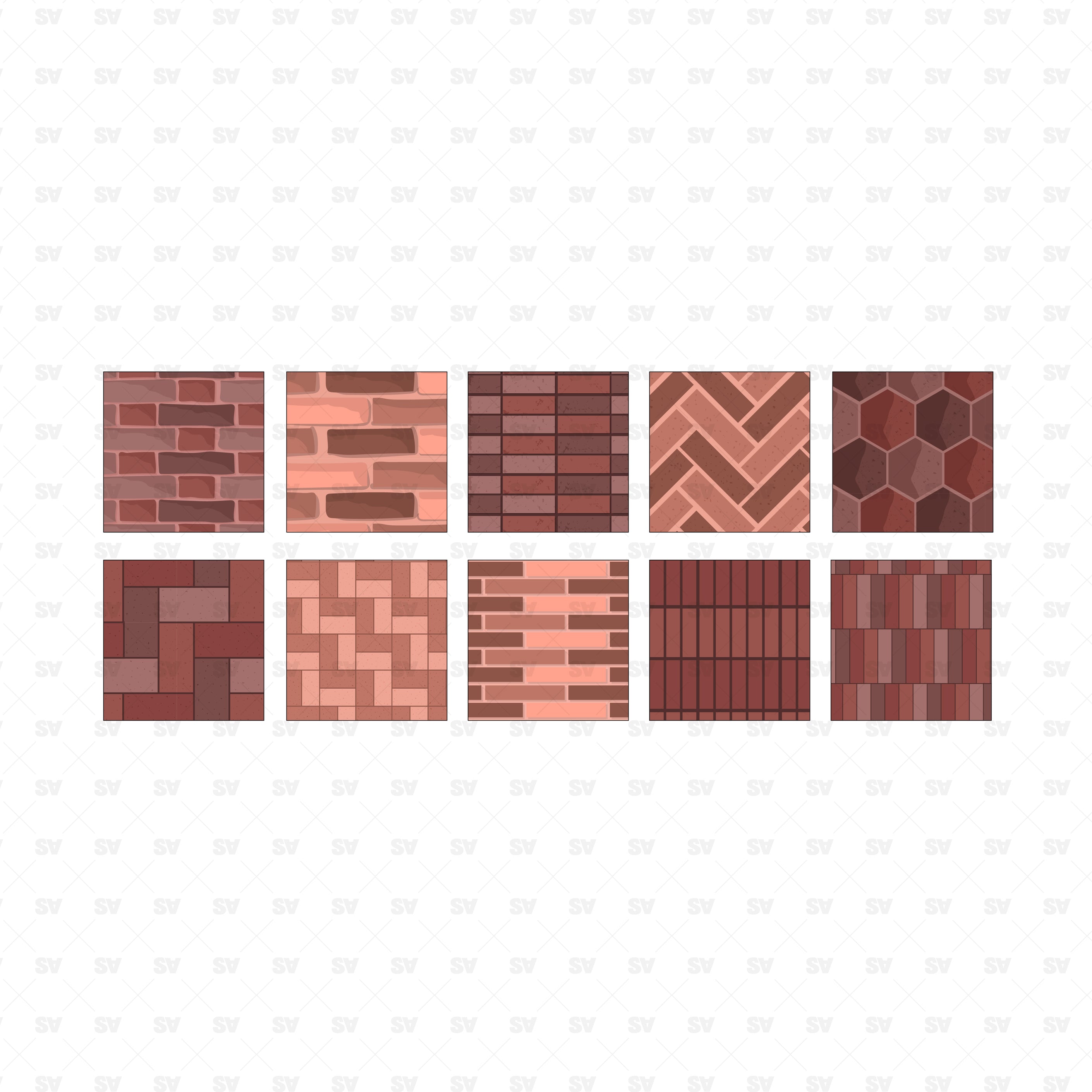 Brick Pavement Patterns: 50 Swatches – Studio Alternativi