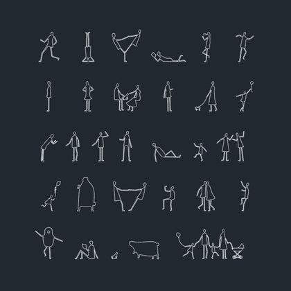 Japanese People CAD Blocks - 35 Characters – Studio Alternativi