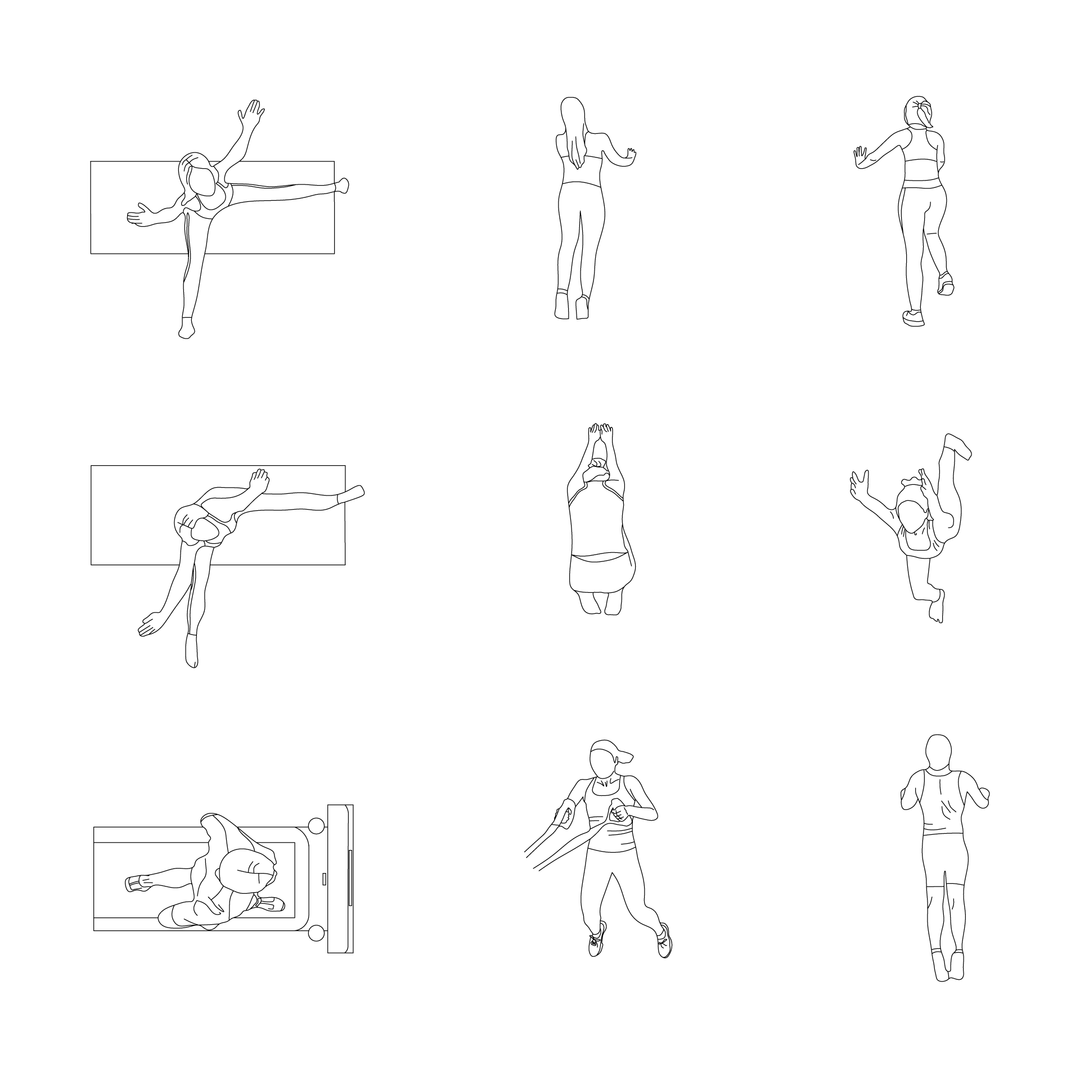 Top View People Mega-Pack - CAD & Vector (11 in 1) – Studio Alternativi