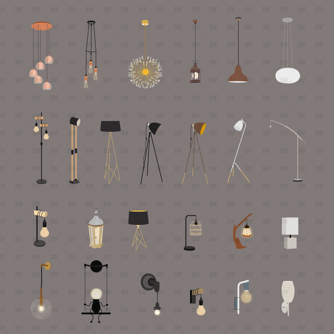 Vector Lamps: 25 Illustrated Modern Designs – Studio Alternativi
