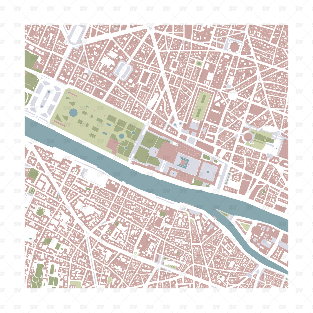 City Maps: Paris - Vector Map & Poster – Studio Alternativi
