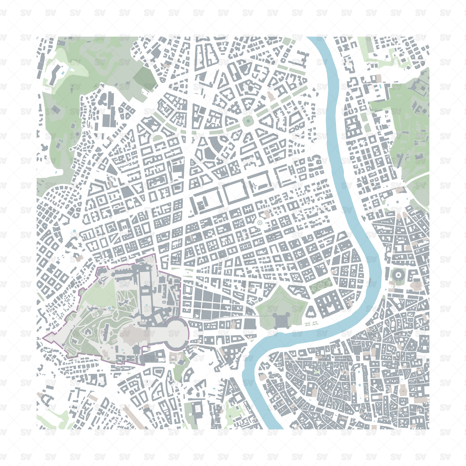 City Maps: Rome – Vector Map & Framed Poster – Studio Alternativi