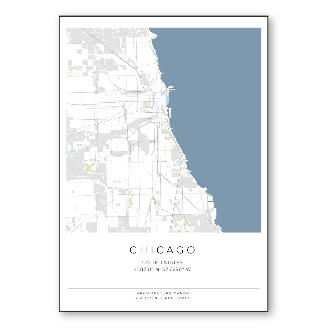 City Maps: Chicago Vector Map - Architecture Candy – Studio Alternativi