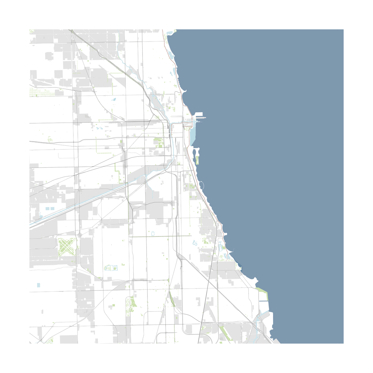 City Maps: Chicago Vector Map - Architecture Candy – Studio Alternativi