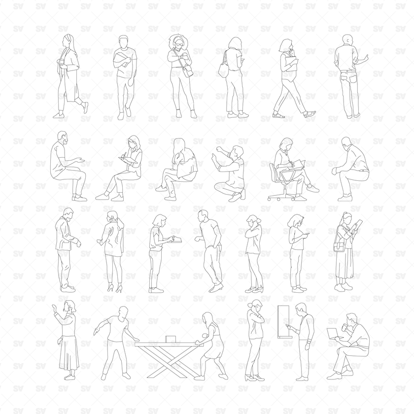 Co-working Space Vector Drawings Pack – Studio Alternativi