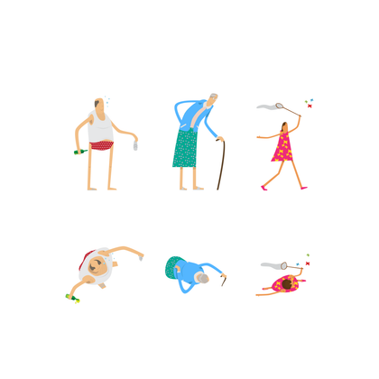 50 Colorful Characters Set Vectors – Studio Alternativi