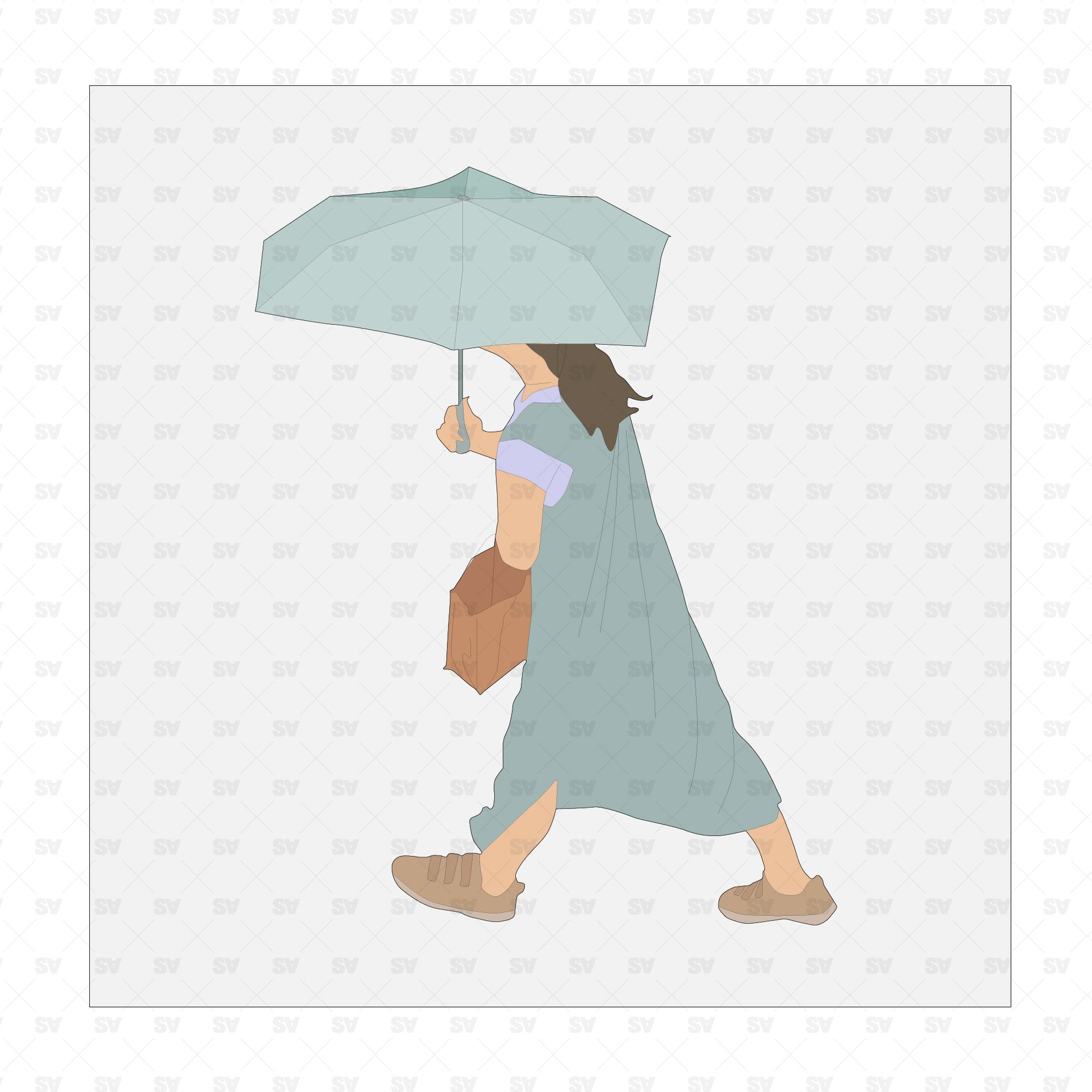 Isometric People Furniture Plants | AI DWG CAD PNG | Architecture ...