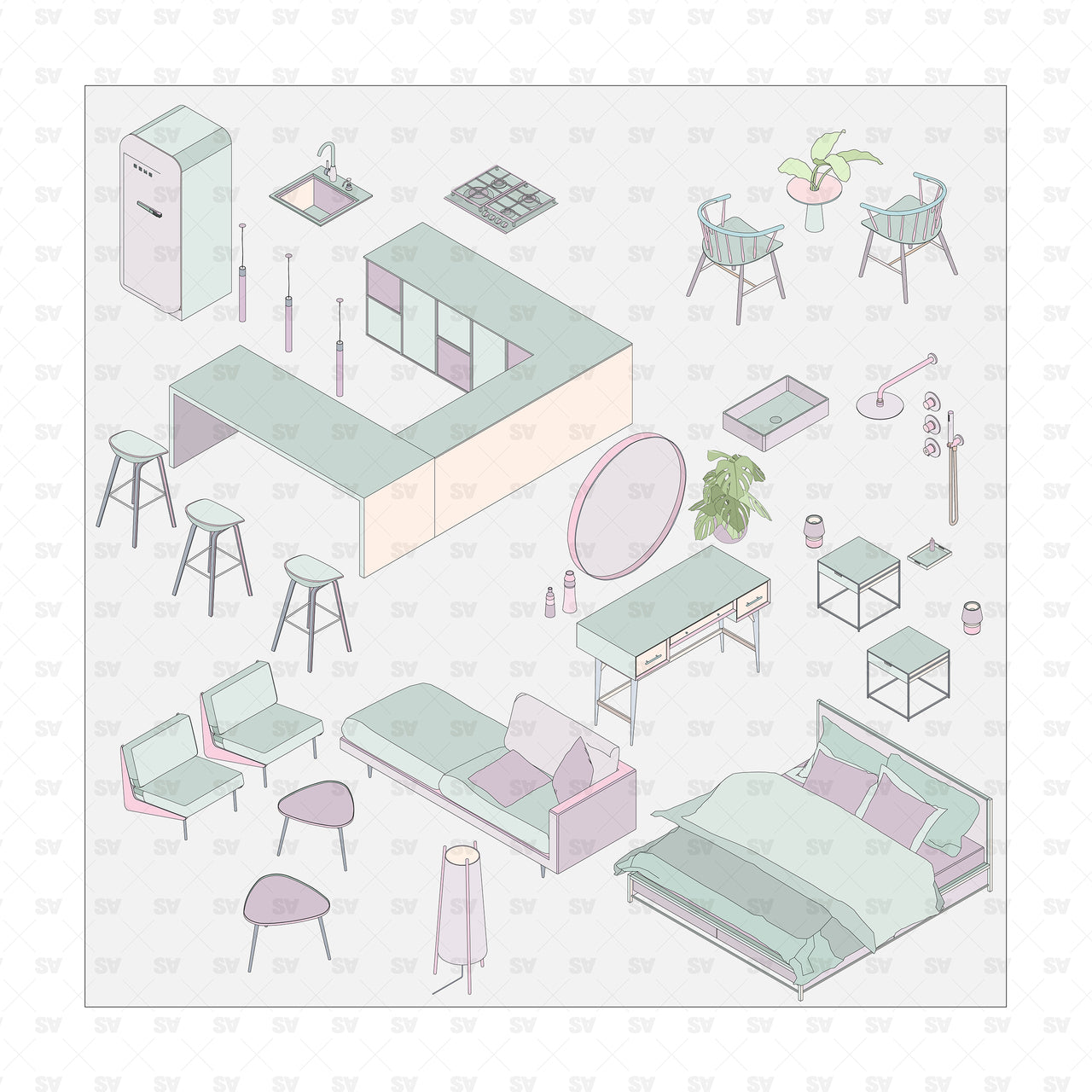 Isometric Modular Sofa - Transform Your Space – Studio Alternativi