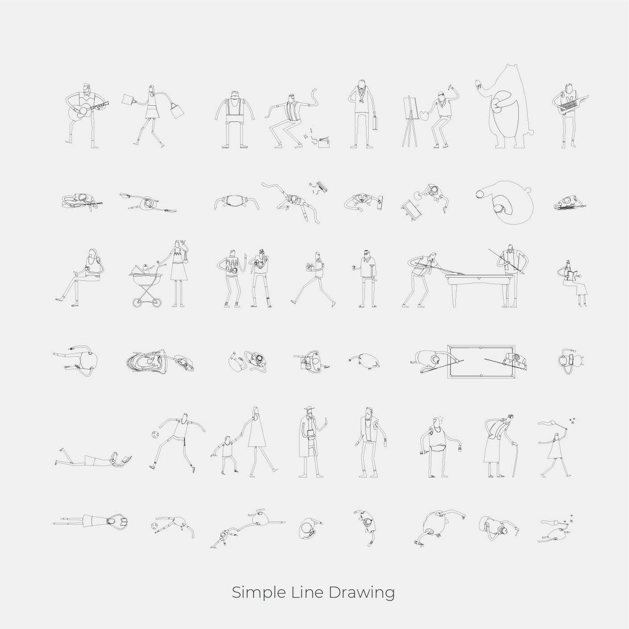 Colorful People CAD Blocks - Graphic Styles – Studio Alternativi