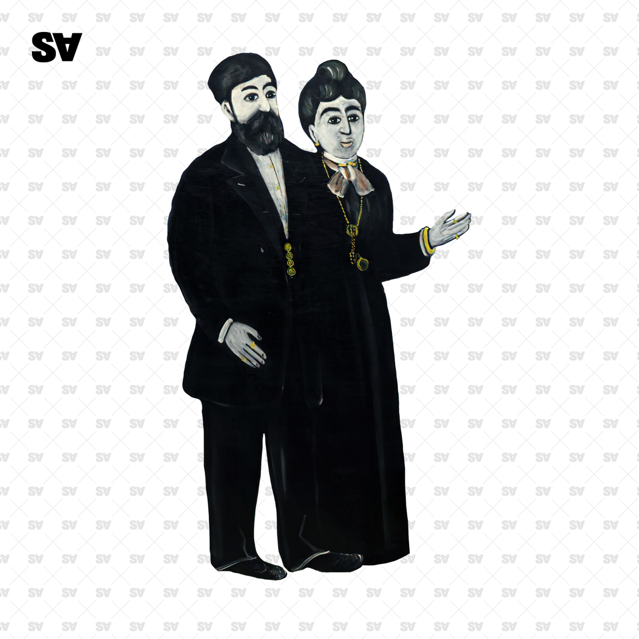 Niko Pirosmani Art Cutout Collection (74 PNG) – Studio Alternativi