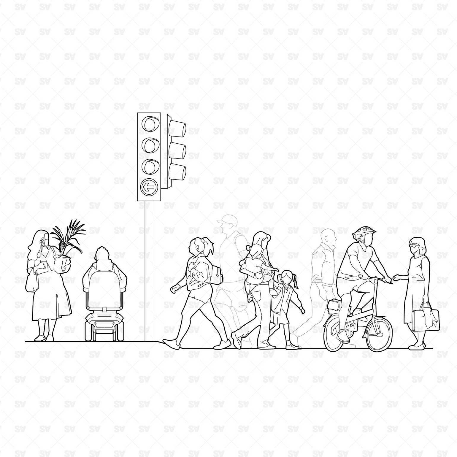 People Elevation (28 Figures) | CADs Vectors PNGs | Studio Alternativi